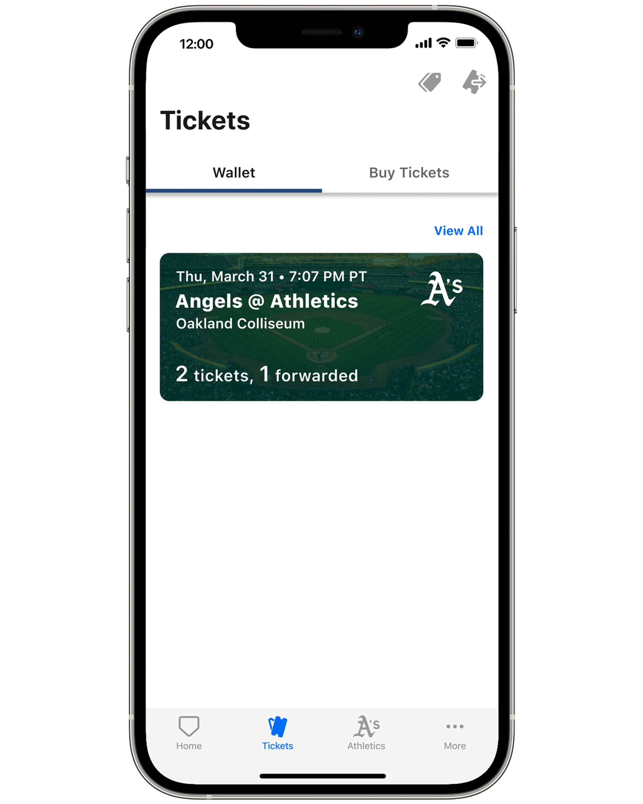 MLB Ballpark app | Oakland Athletics