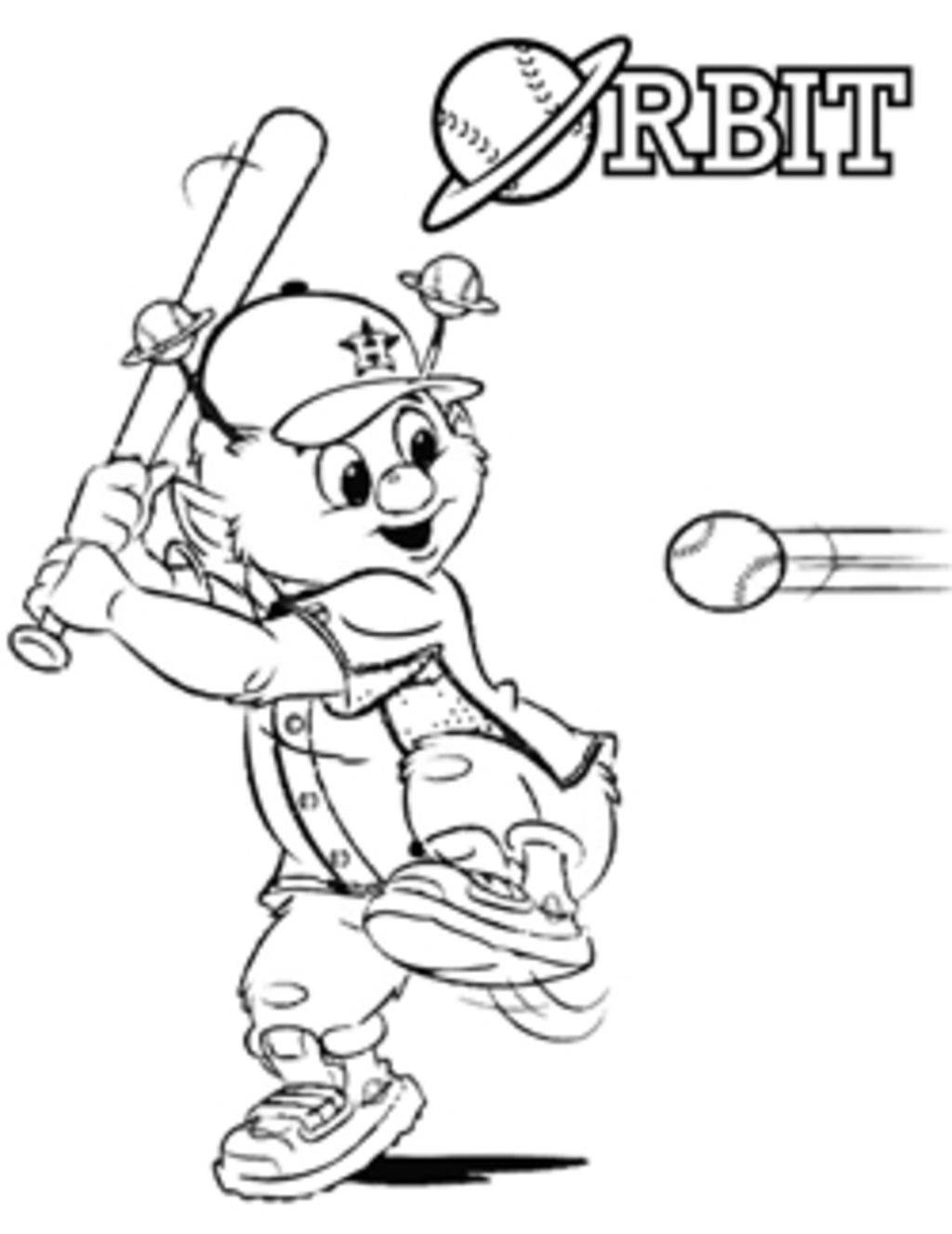 Orbit Astros Mascot Cartoon Coloring Pages