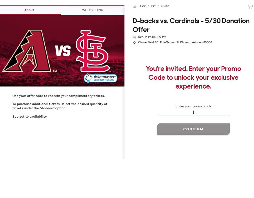 Ticket Voucher Redemption Instructions | Arizona Diamondbacks