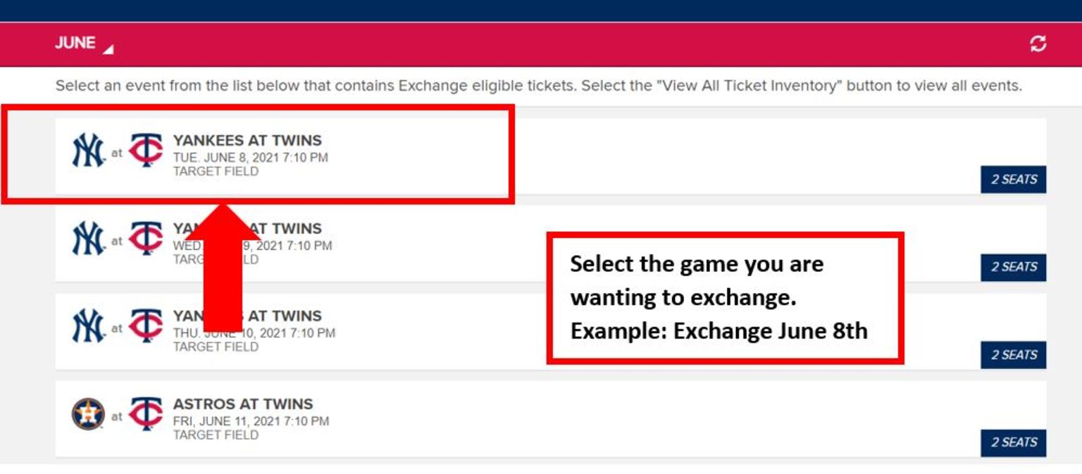 Ticket Exchanges | Minnesota Twins