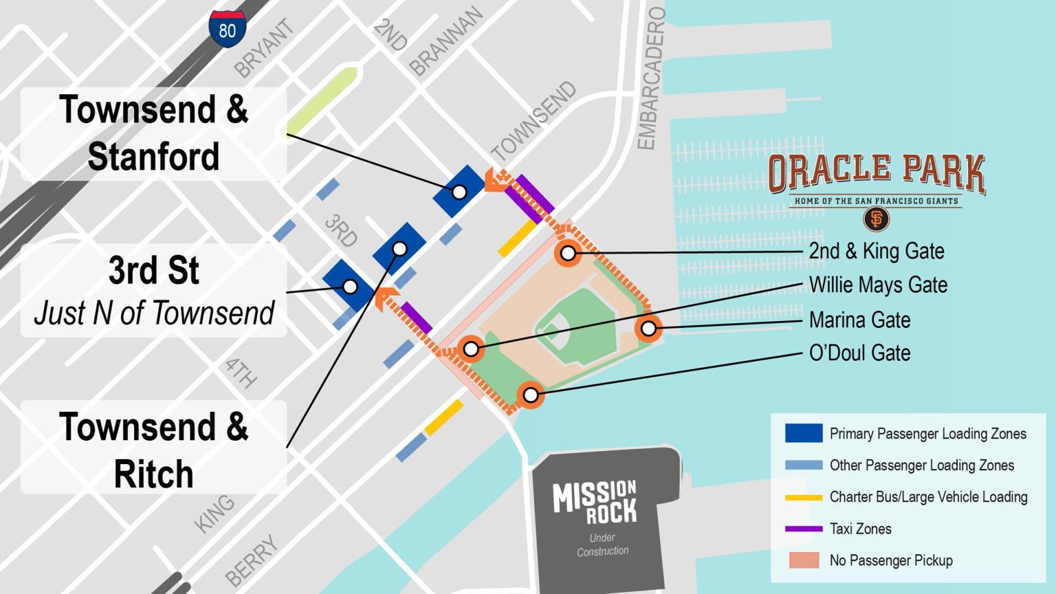 Getting to Oracle Park | Ride Hail & Taxi | San Francisco Giants