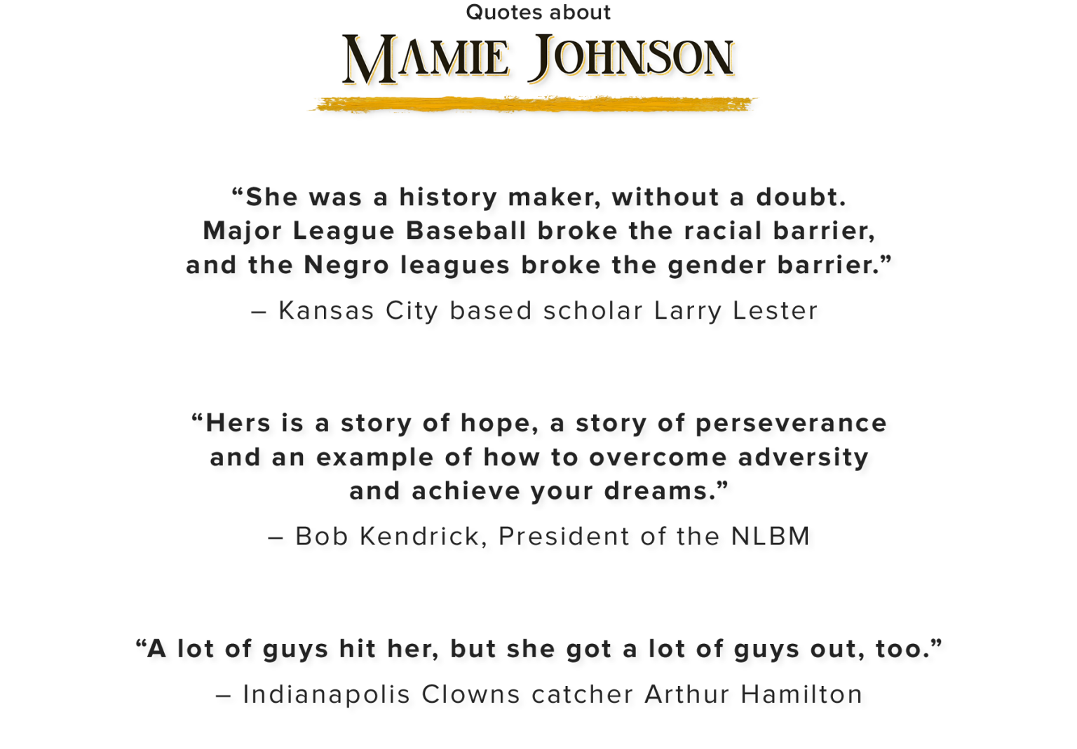 Mamie Johnson | MLB.com