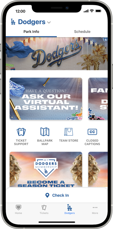 MLB Ballpark app | Los Angeles Dodgers