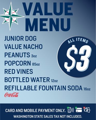 Mariners Value Menu | Seattle Mariners