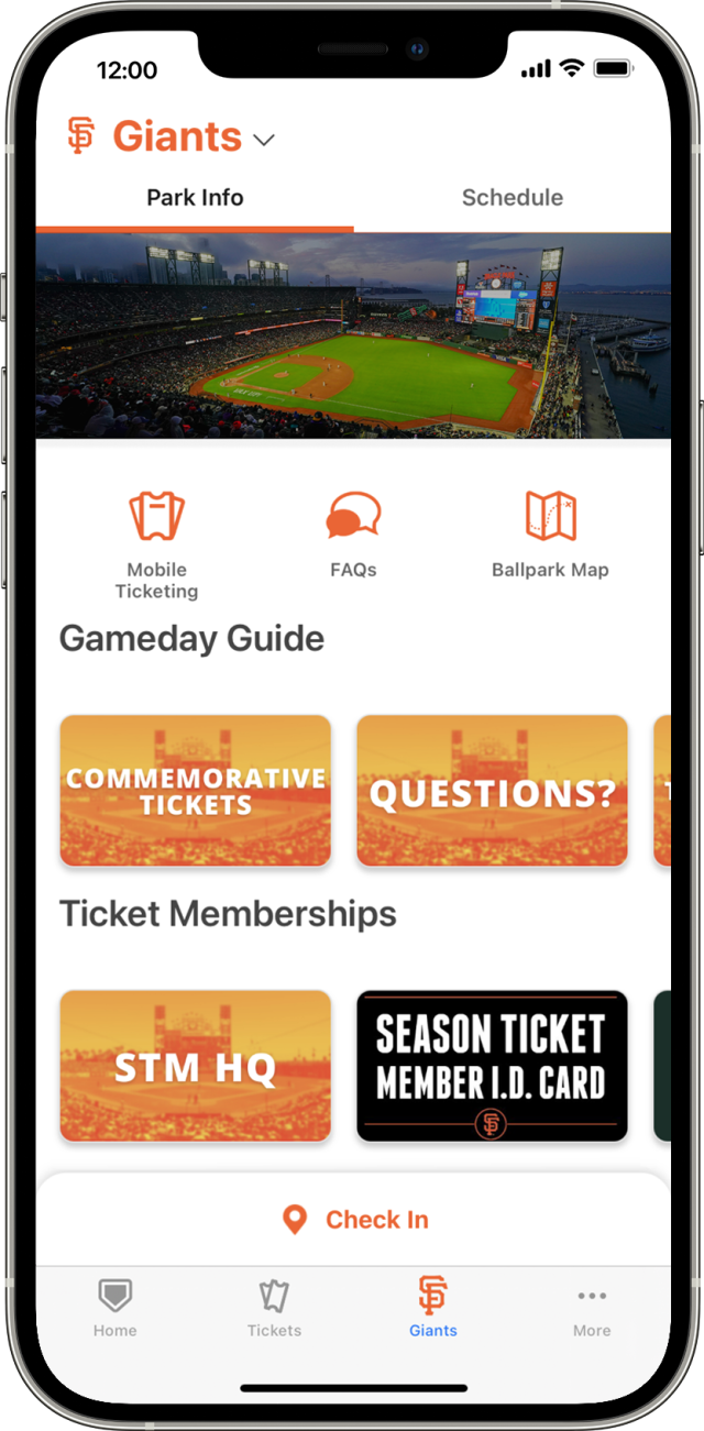 MLB Ballpark app | San Francisco Giants