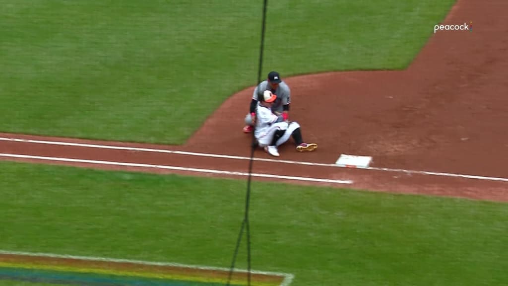 baseball first base collision