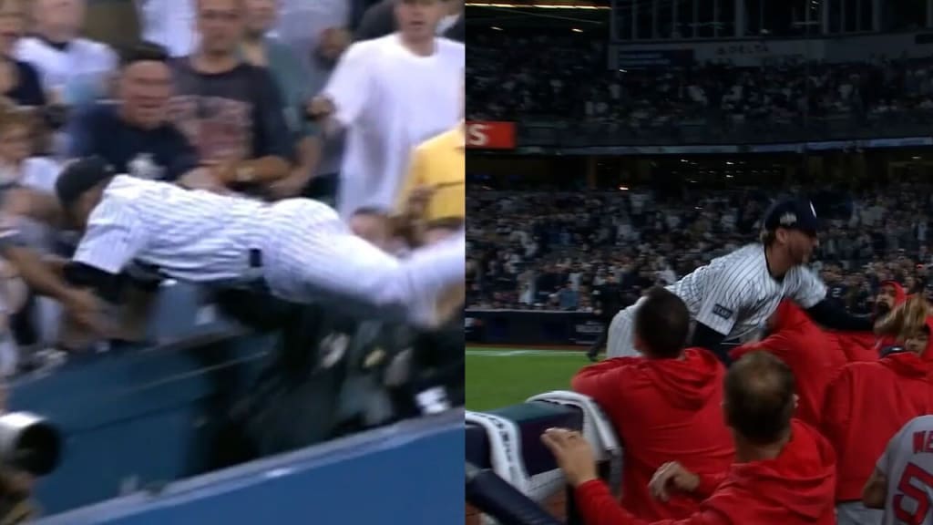 derek jeter dugout catch