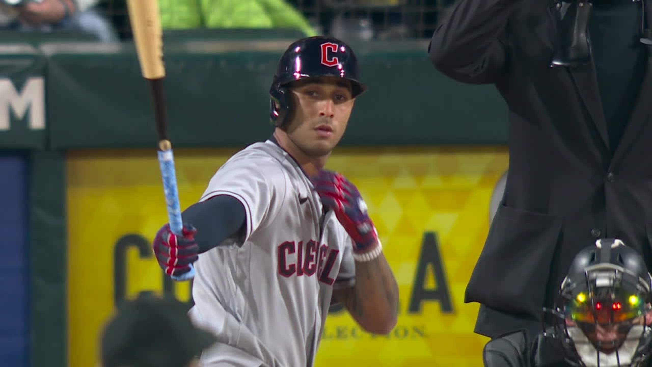 Brayan Rocchio's first MLB hit