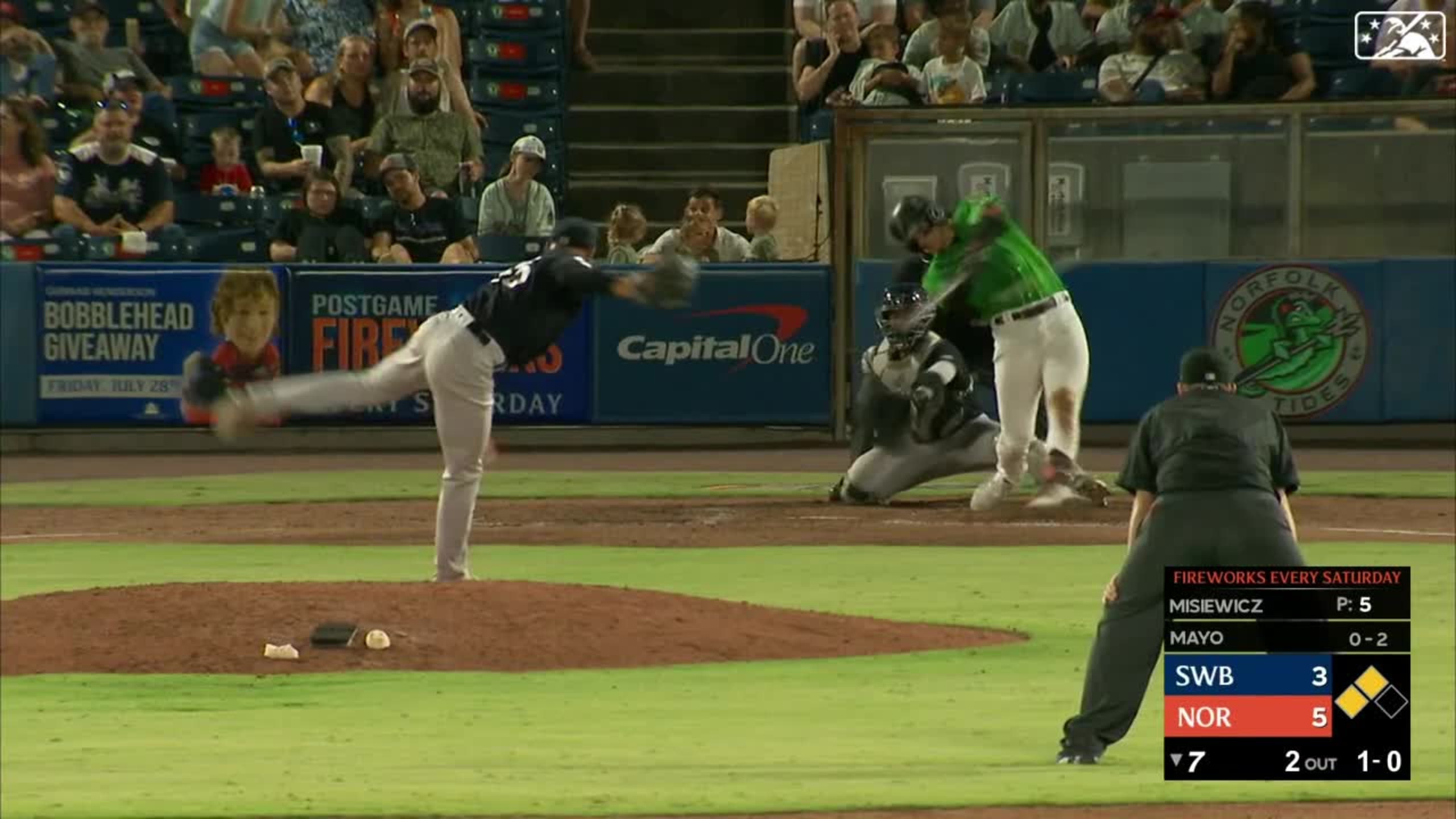 Coby Mayo's first hit