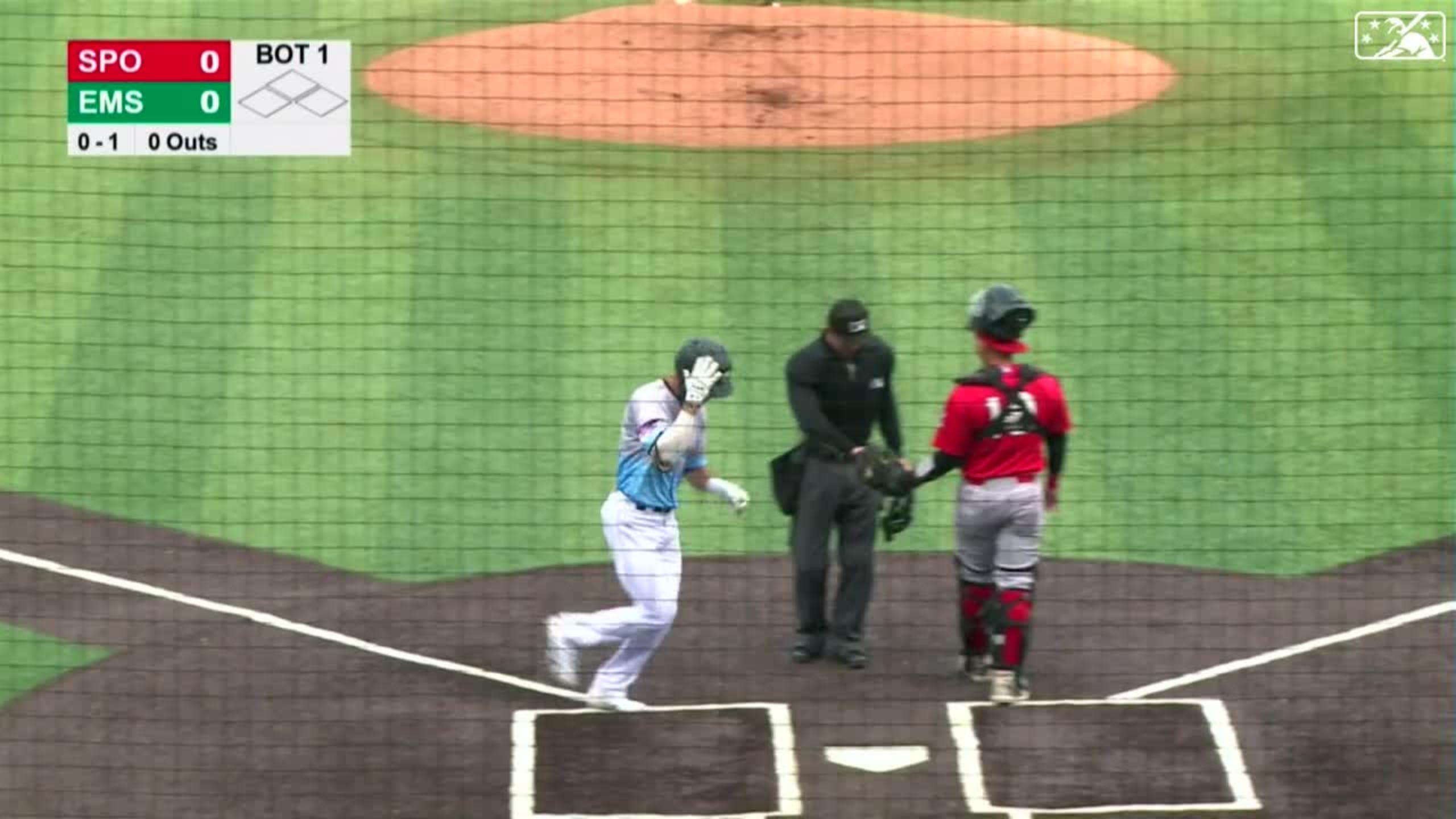 Grant McCray's first pitch homer