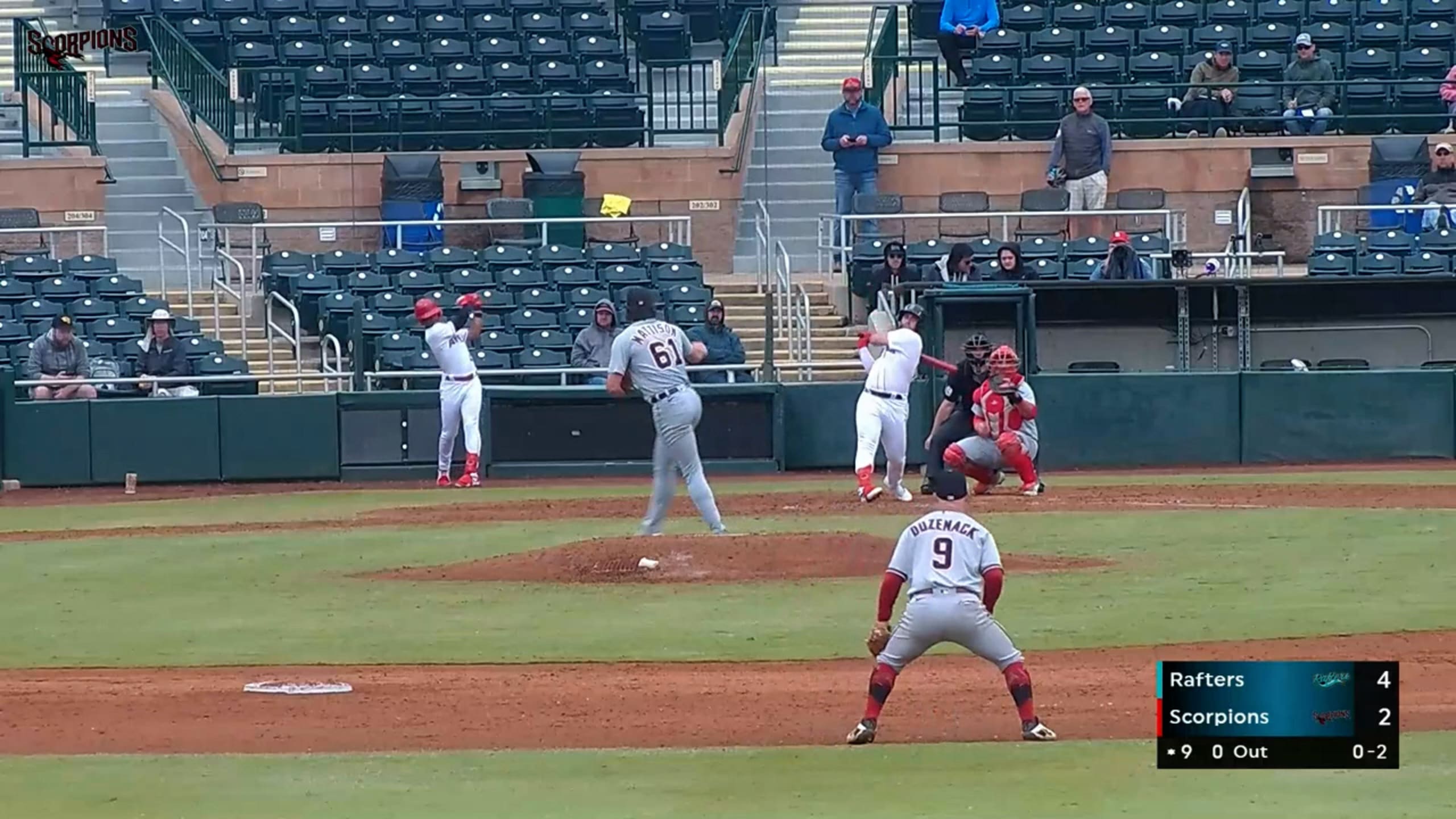 Tyler Mattison's three strikeouts