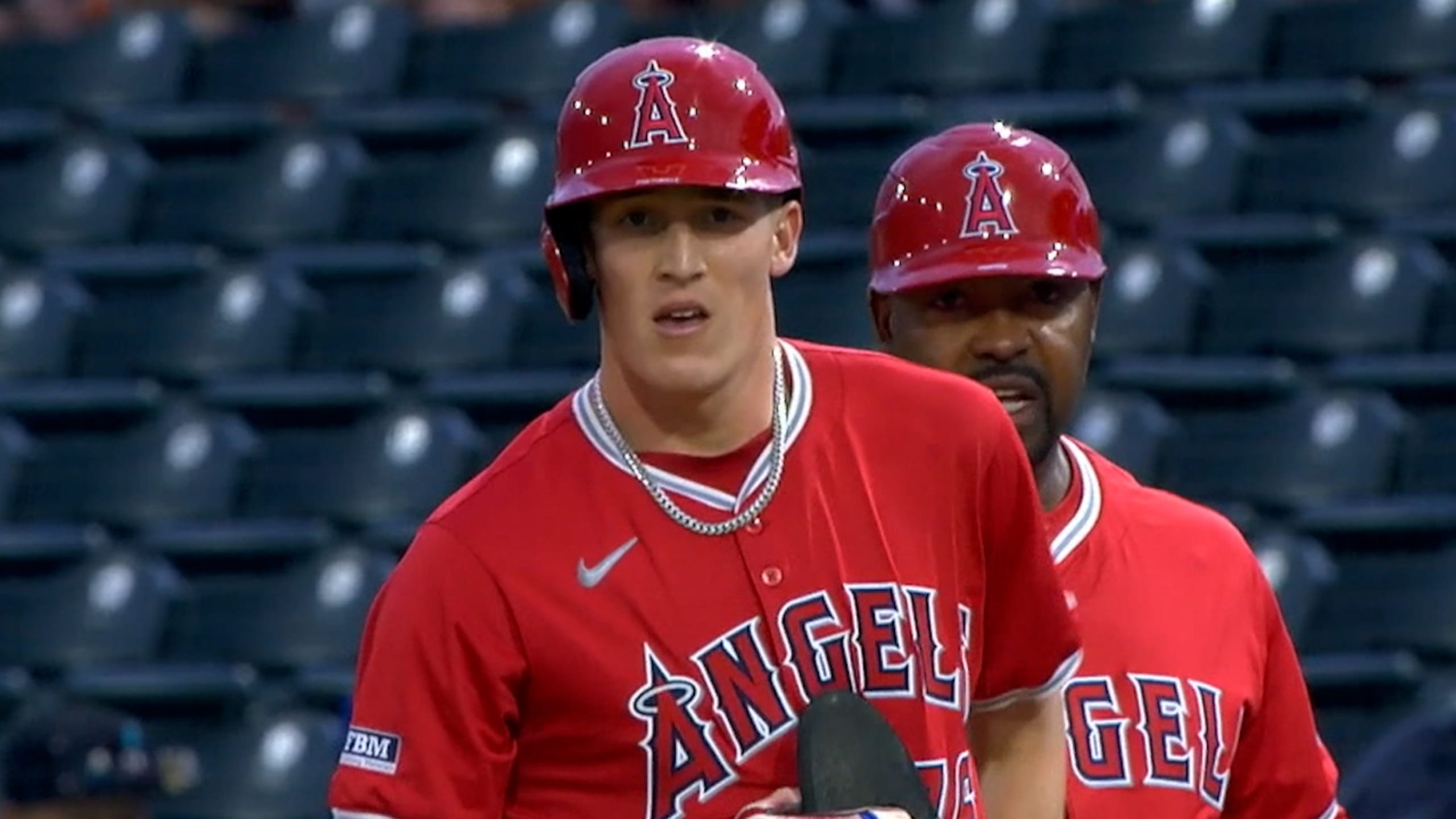 Cole Fontenelle hits an RBI single to center field