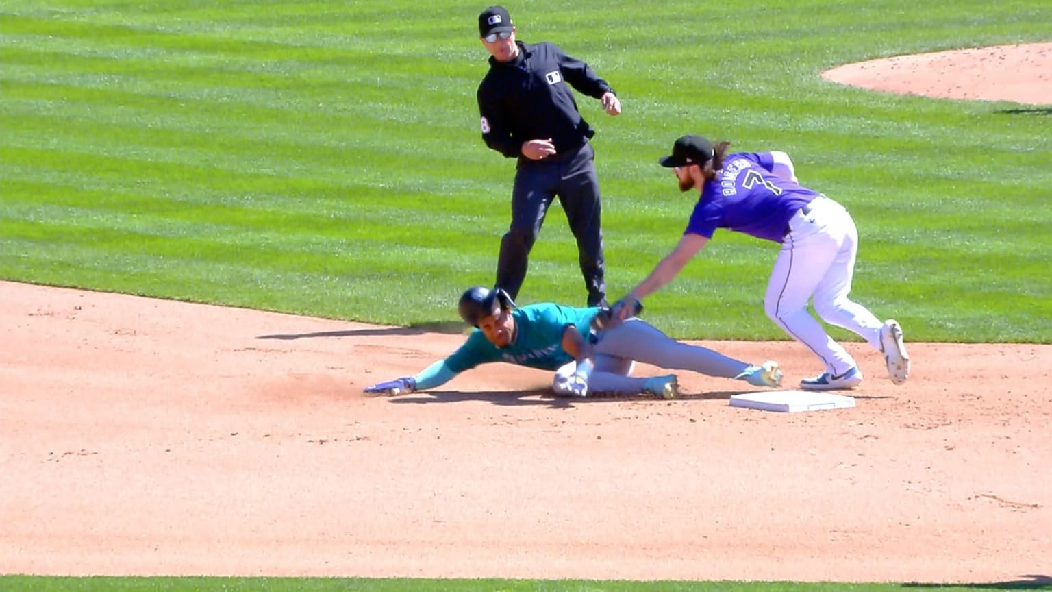 Jake Bird picks off Julio Rodríguez after review | 04/21/2024 | San ...