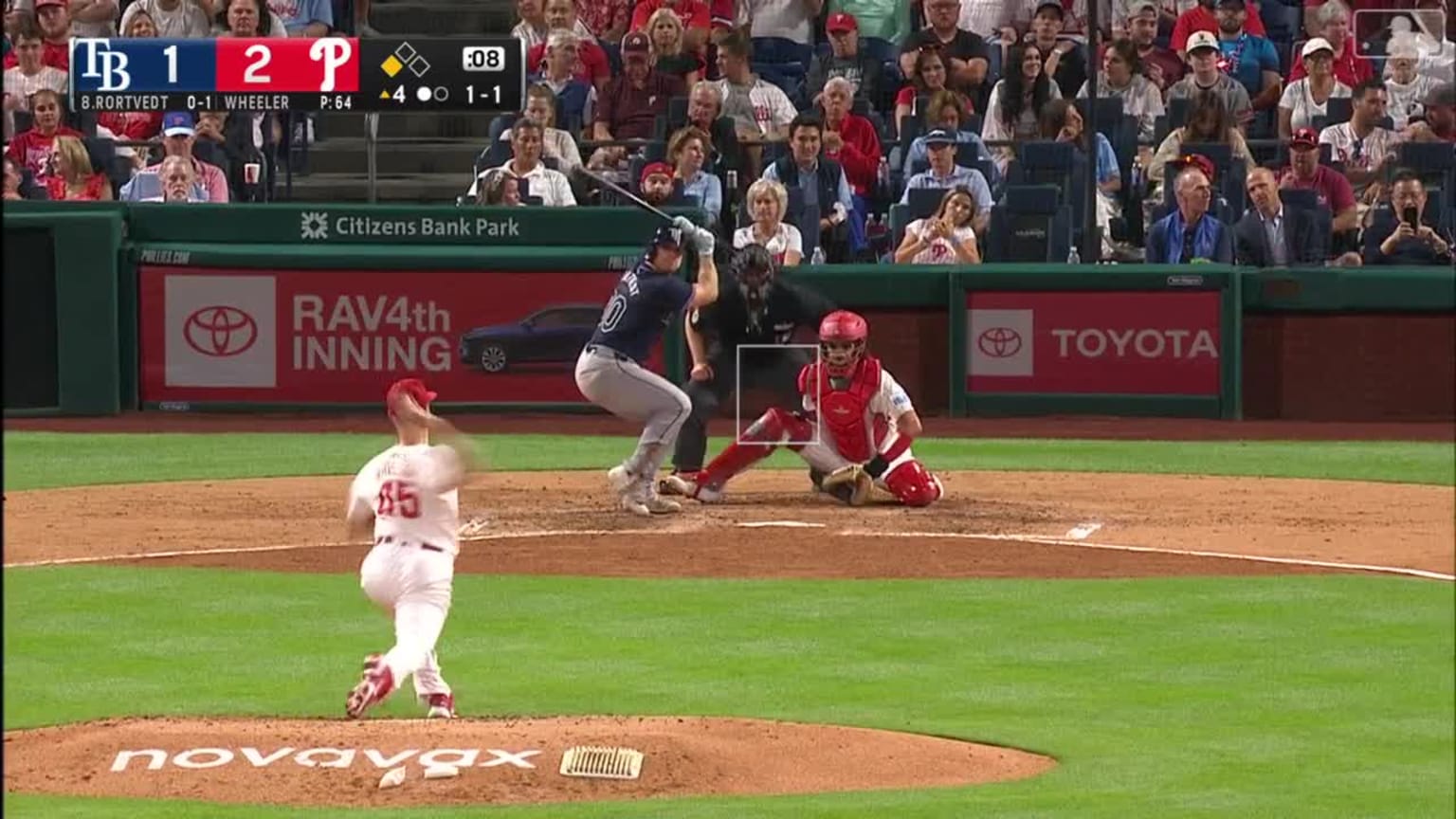 Stott throws out runner at the plate | 09/11/2024 | Philadelphia Phillies
