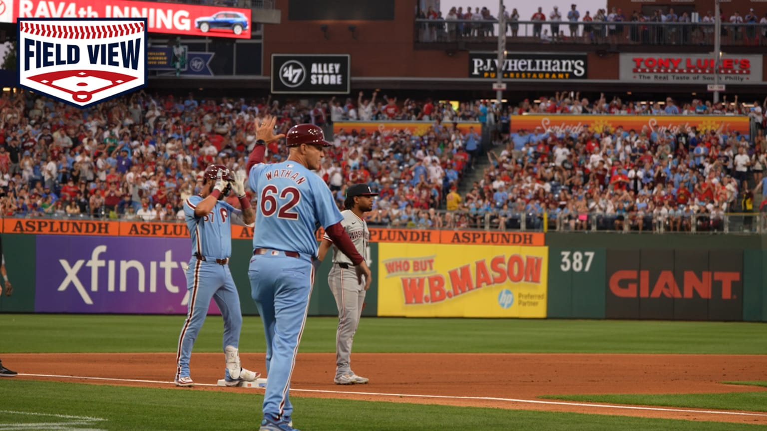 Field View: Weston Wilson triple | 08/16/2024 | Philadelphia Phillies