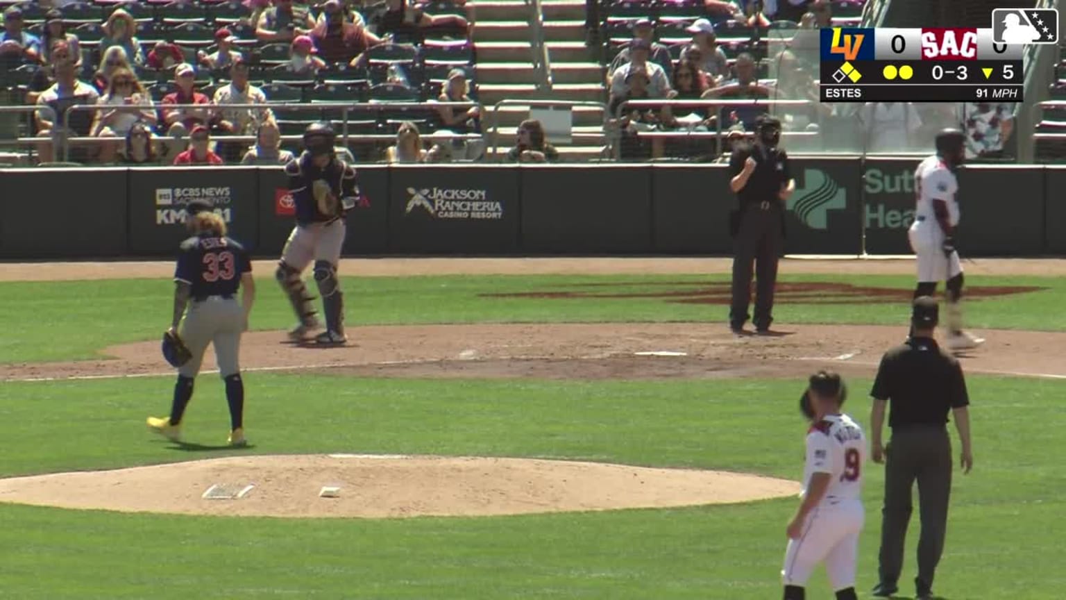 Joey Estes K's his fourth batter of the game | 04/29/2024 | Athletics