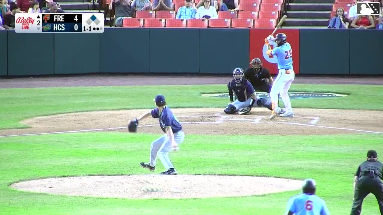 Wehiwa Aloy singles on a ground ball to left fielder Yeison Morrobel ...