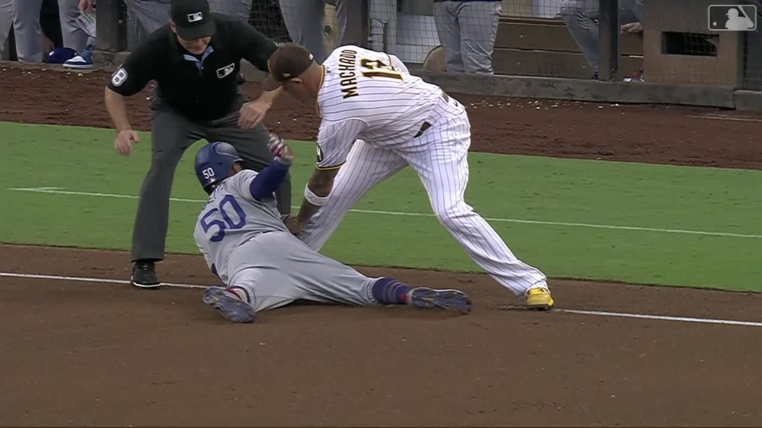 Mookie Betts is safe at third base after review | 08/05/2023 | Los ...