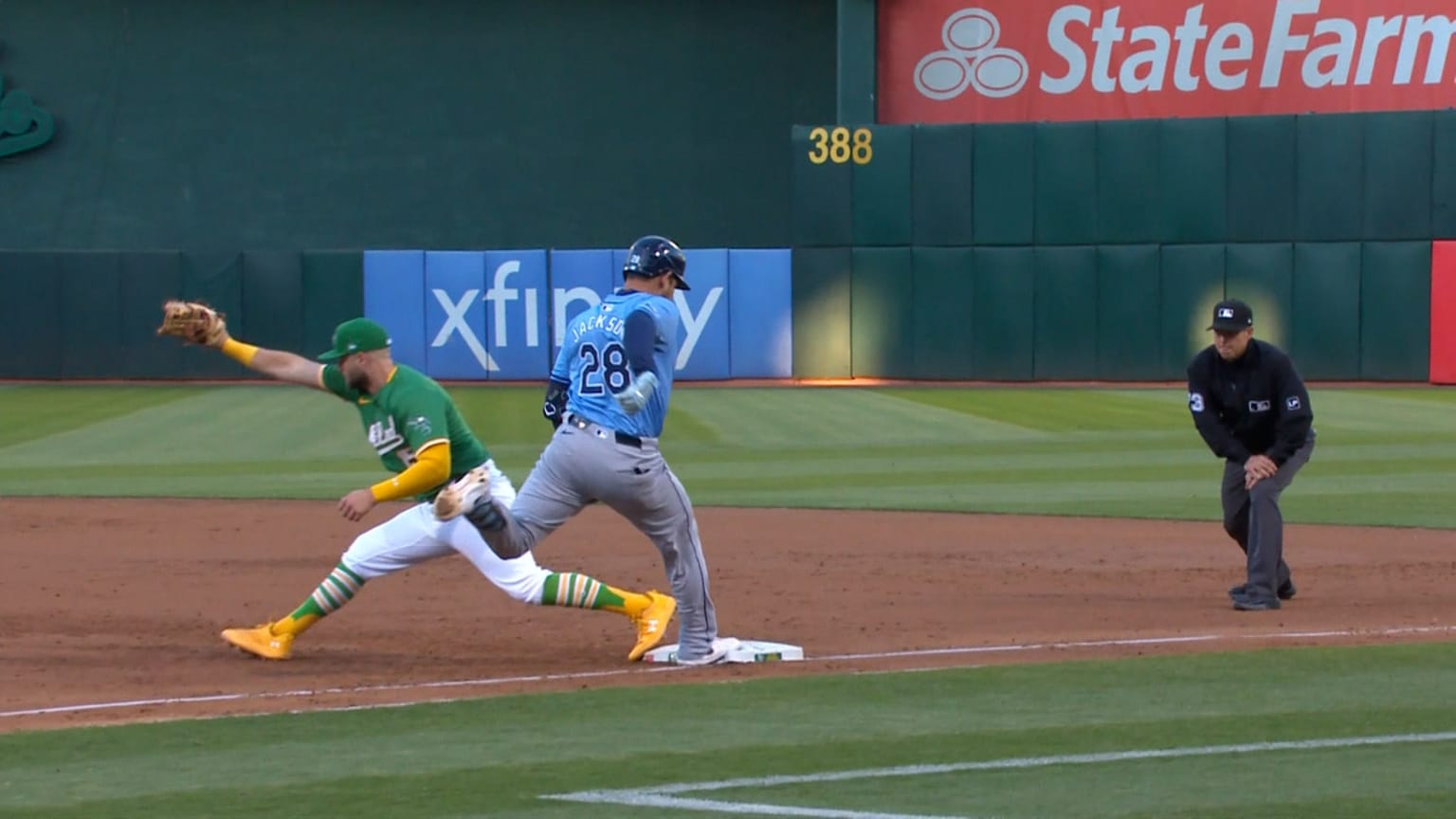 Alex Jackson is called safe at first after review | 08/19/2024 | New ...