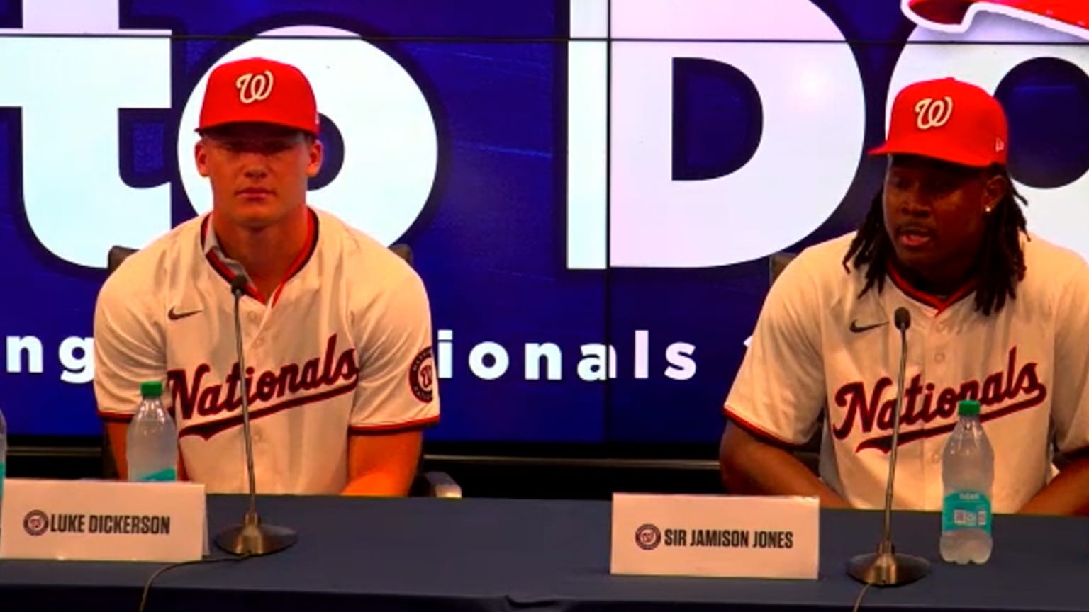Nationals introduce Draft picks Dickerson and Jones | 07/25/2024 ...