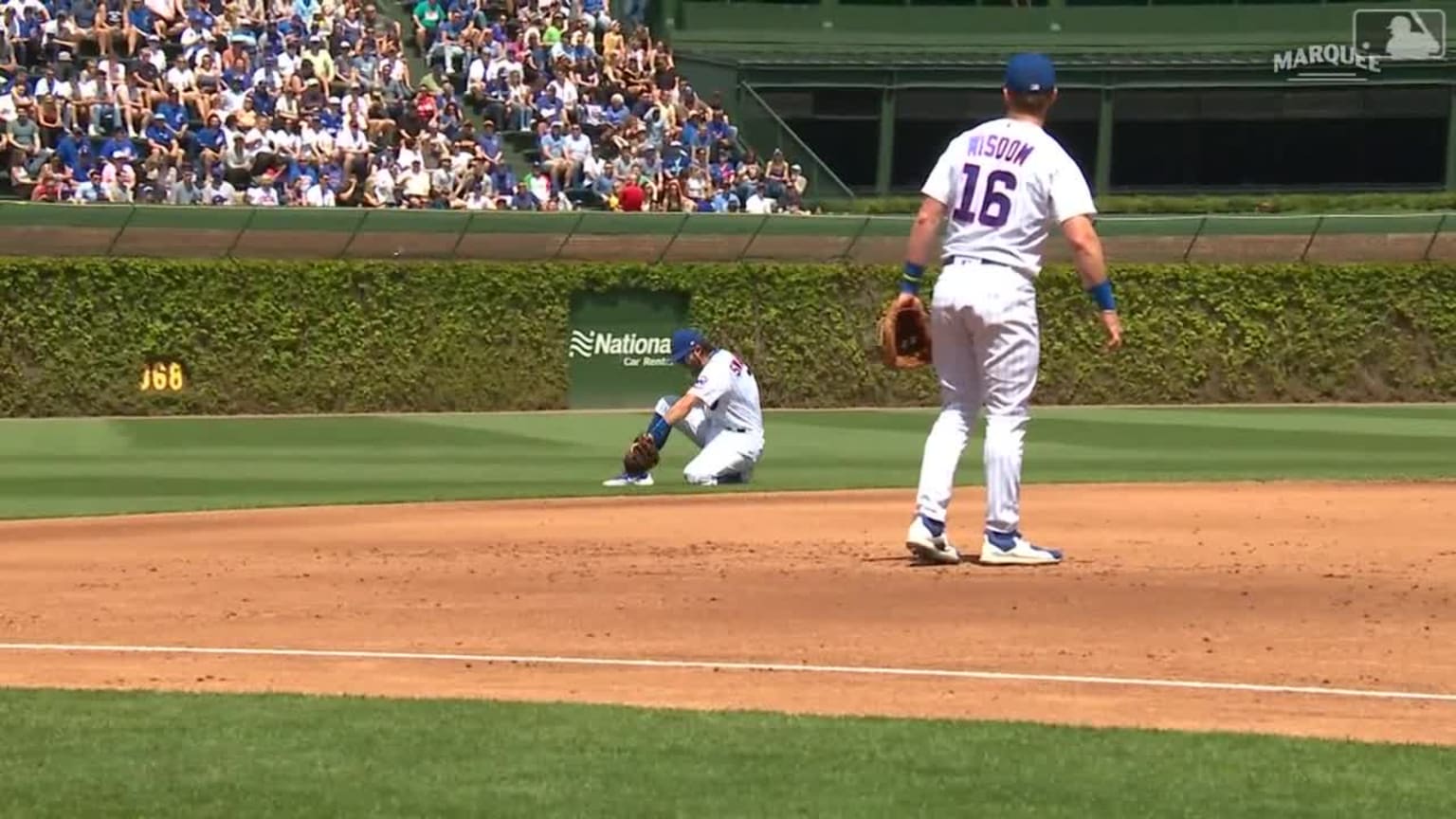 Swanson makes a fantastic sliding play in the 3rd | 05/05/2023 ...