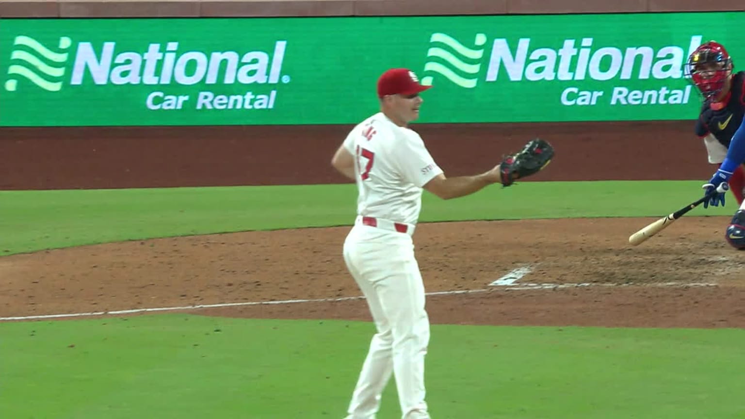 John King snags a comebacker | 07/13/2024 | St. Louis Cardinals