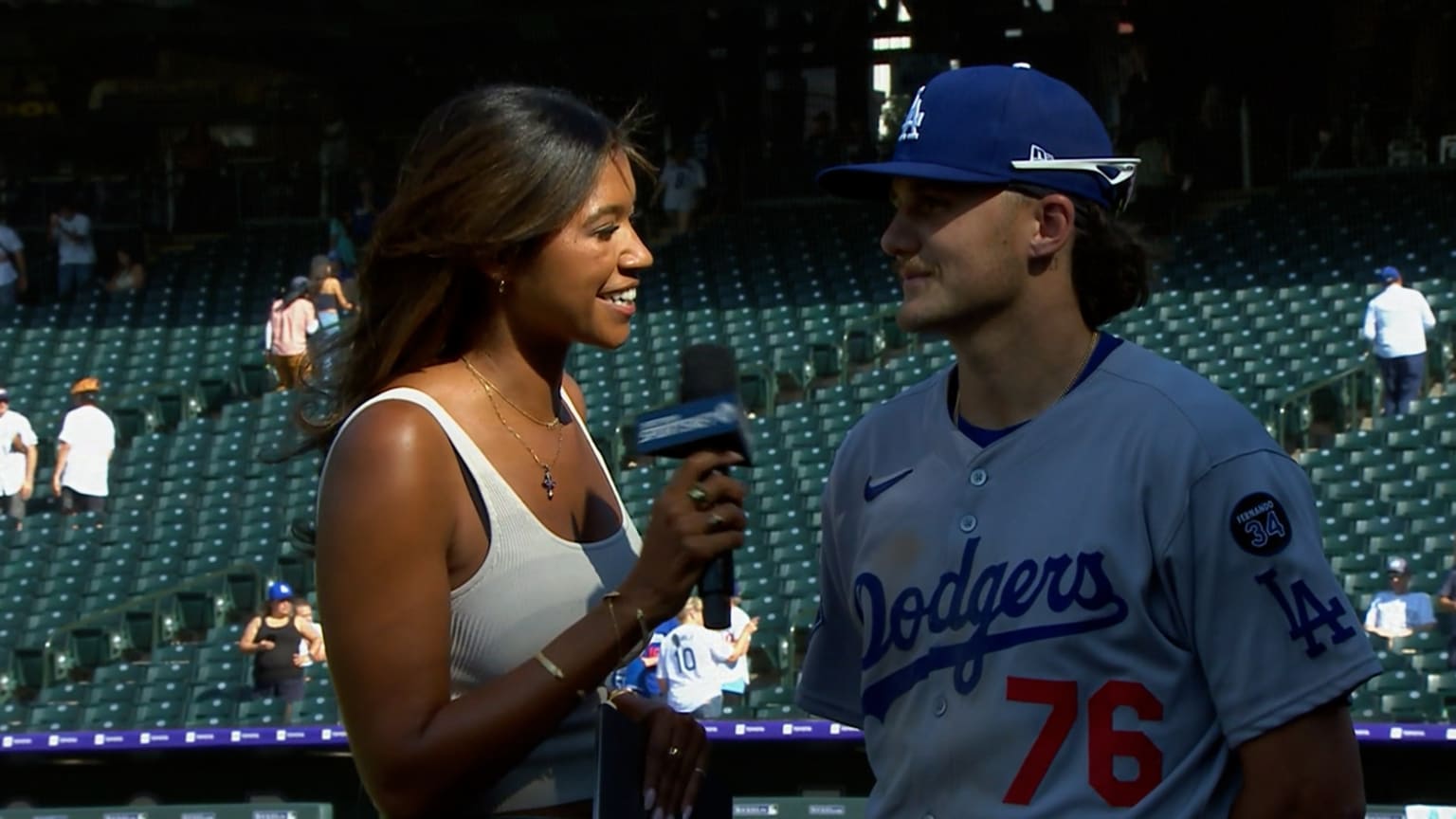 Alex Freeland on his confidence, first triple in win | 08/21/2025 | Los ...
