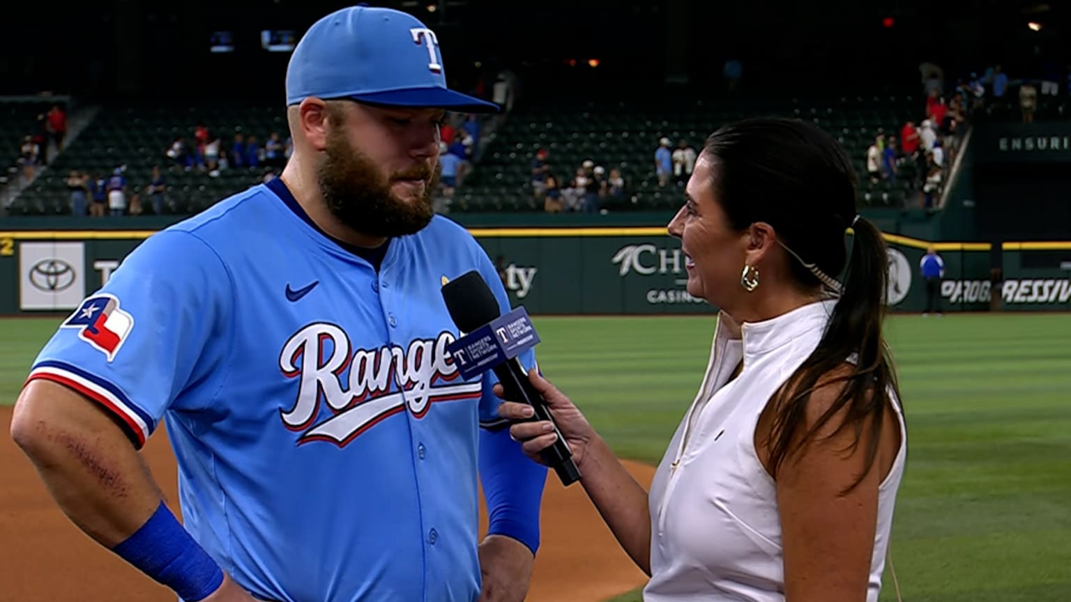 Jake Burger on his homer and the series win | 09/07/2025 | Texas Rangers