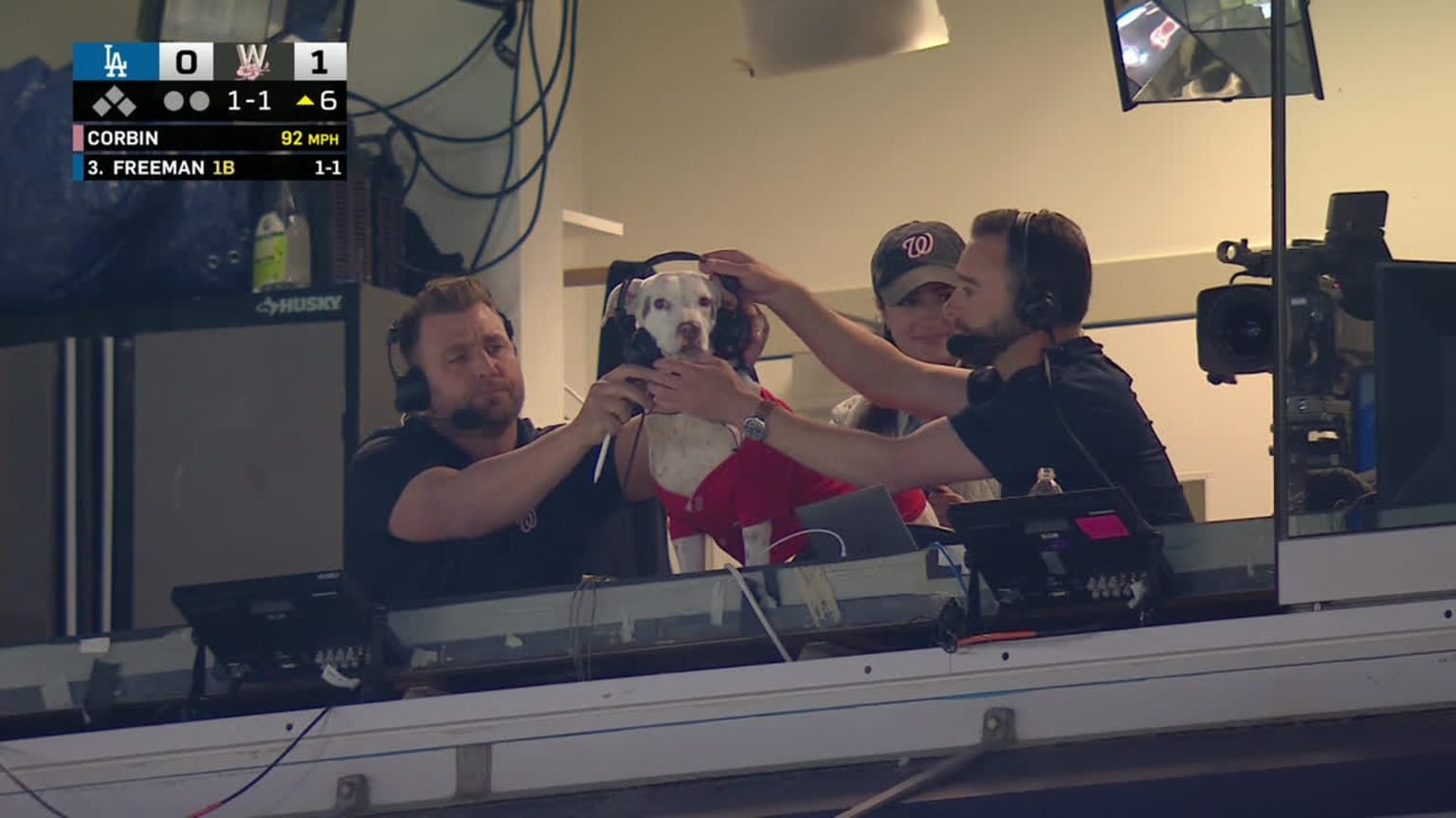 Pablo the dog joins Nationals' booth | 04/23/2024 | Washington Nationals