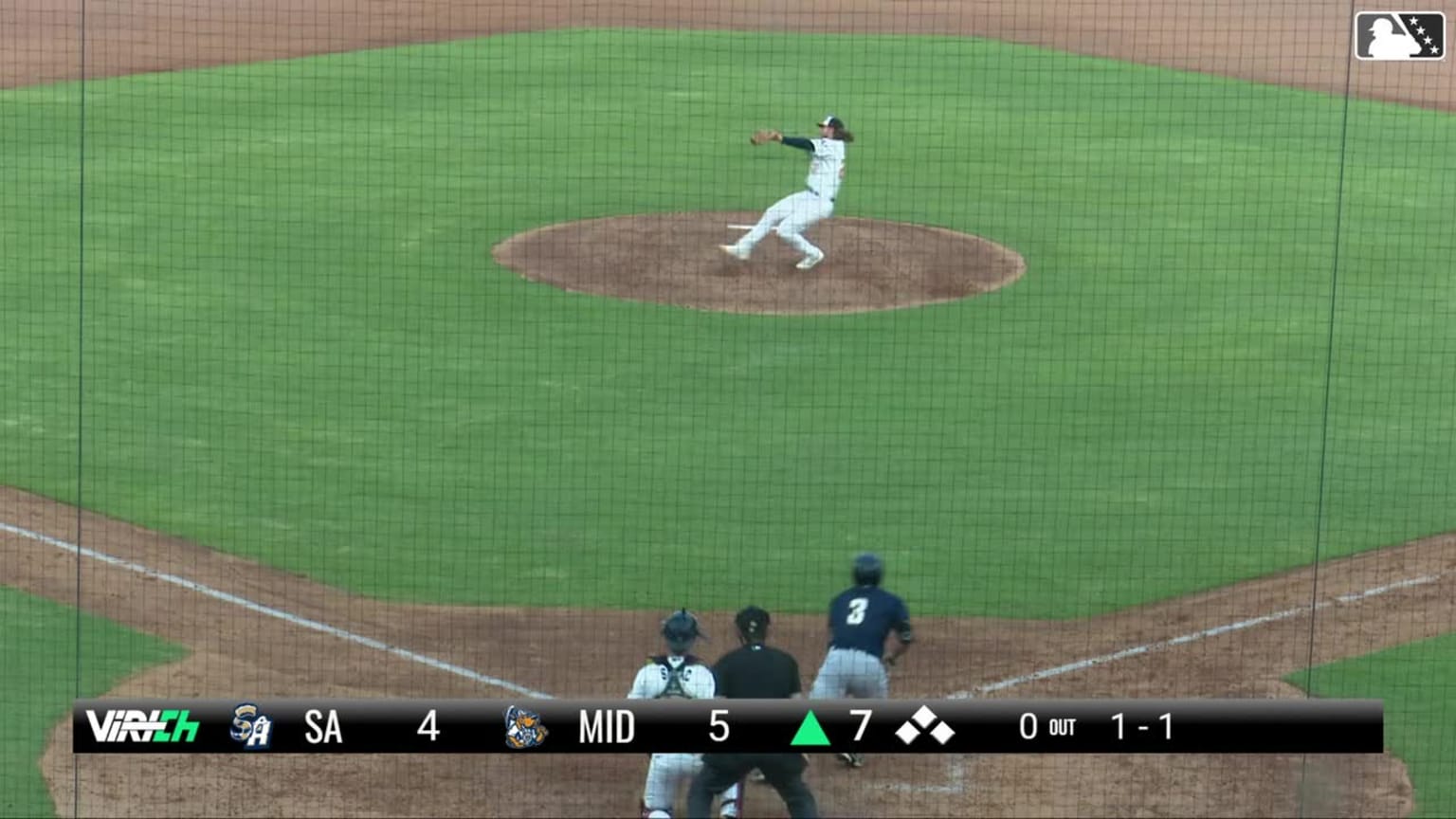 Tyler Baum's comebacker | 07/24/2024 | Athletics