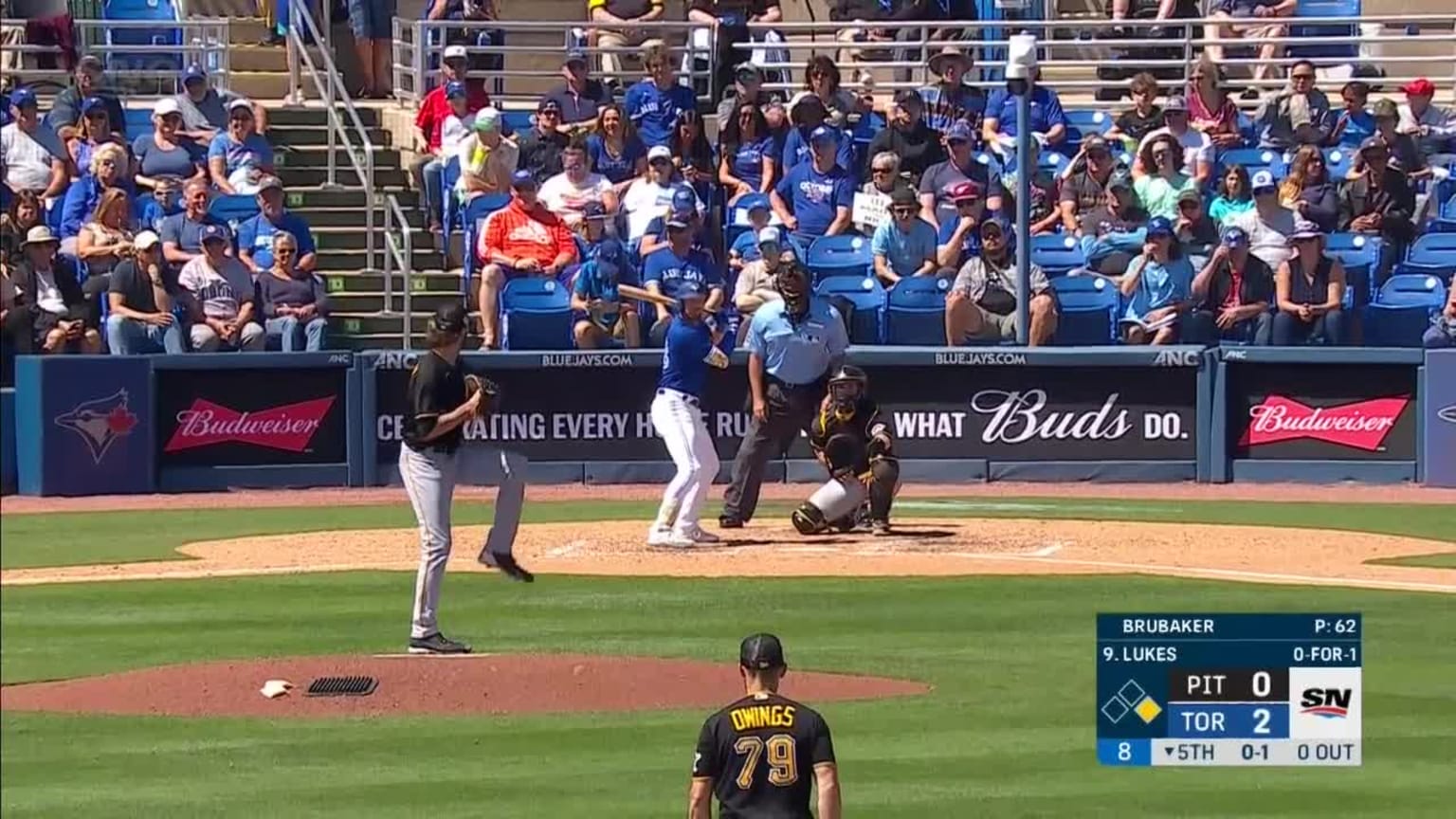Nathan Lukes plates Biggio off triple to right in 5th | 03/15/2023 ...