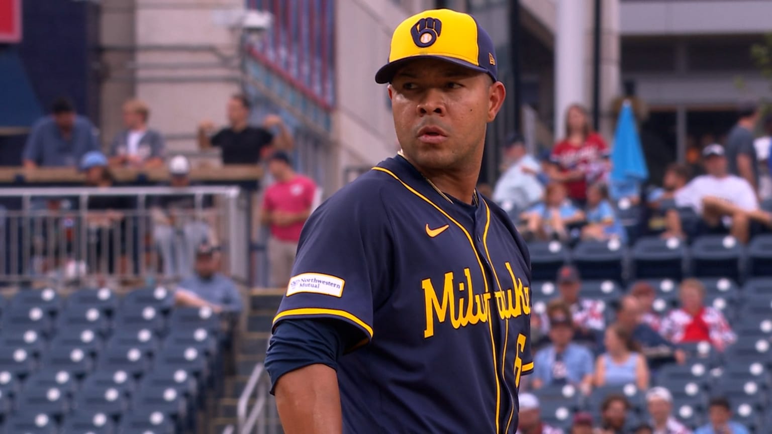 Jose Quintana K's Nathaniel Lowe | 08/01/2025 | Milwaukee Brewers