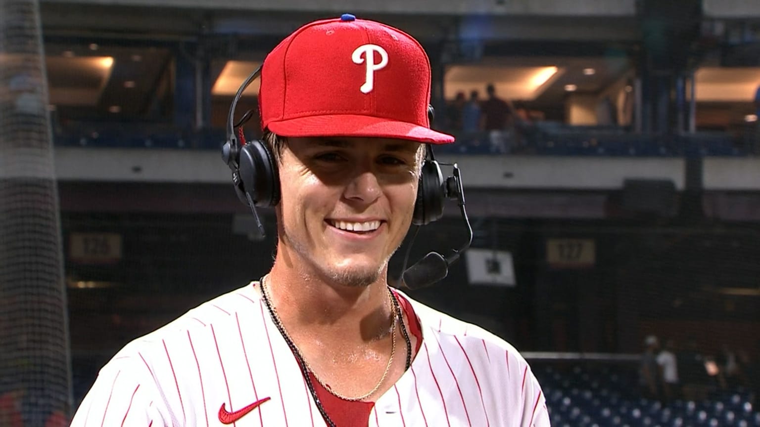 Nick Maton joins the booth after his walk-off single | 08/23/2022 | MLB.com