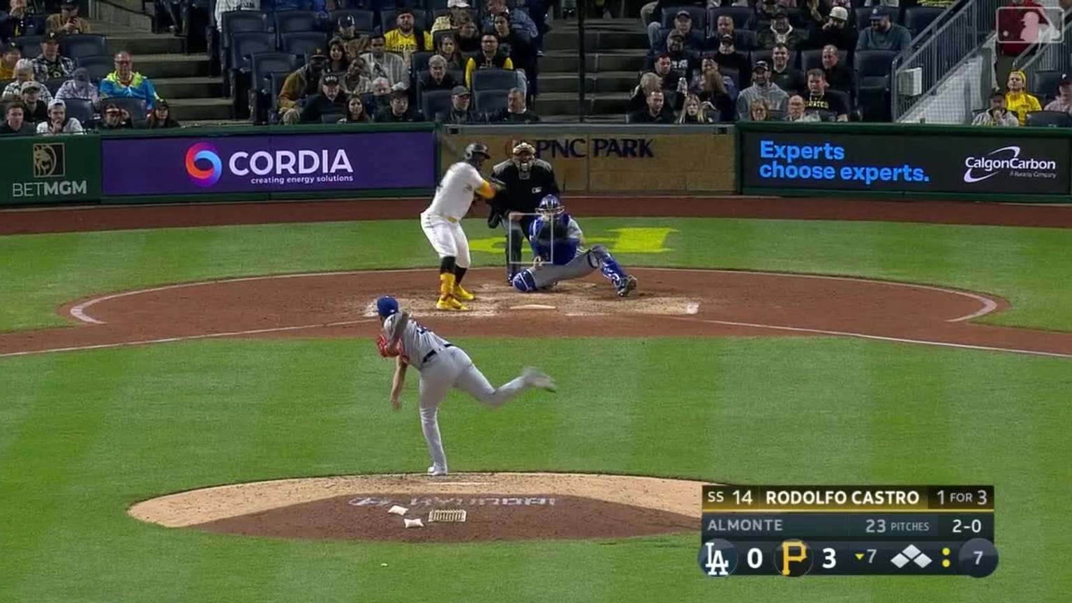 Rodolfo Castro sends a two-run single to left field | 04/26/2023 ...