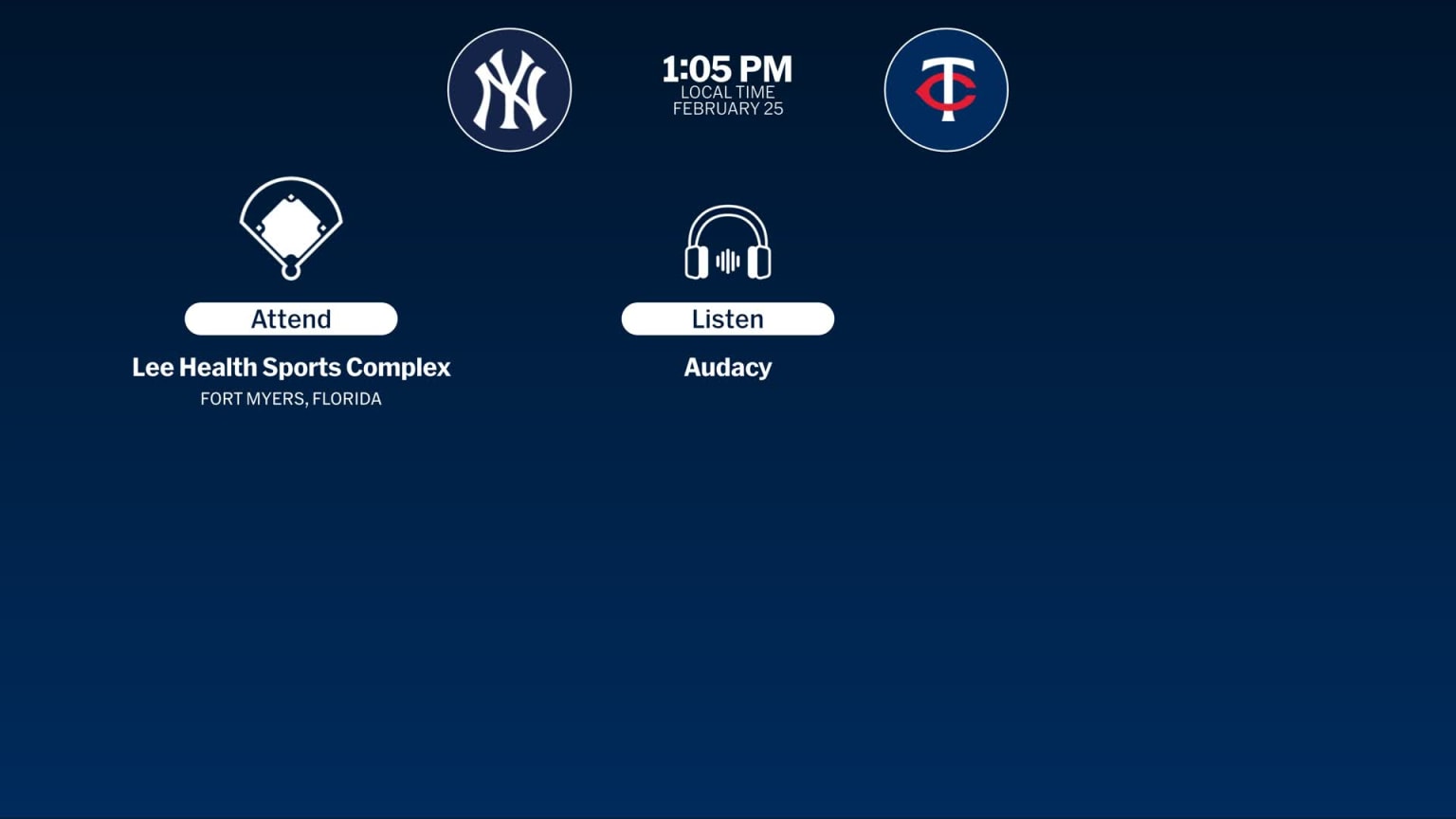Yankees at Twins - February 25, 2025: Tune In | 02/24/2025 | MLB.com