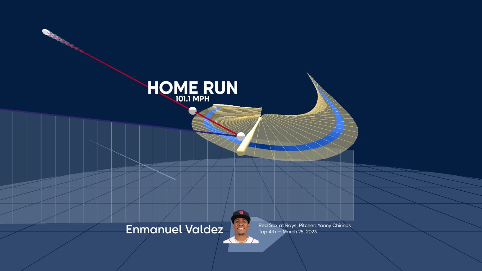 An animated look at Enmanuel Valdez's home run | 03/25/2023 | MLB.com