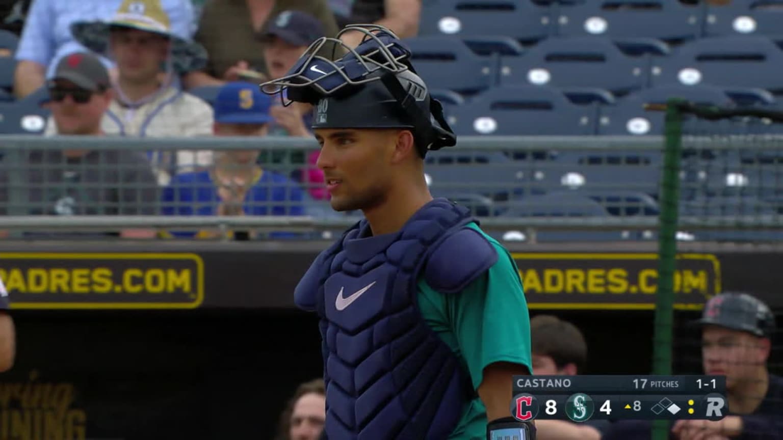 Harry Ford nabs Deyvison De Los Santos at second | 02/25/2024 | Seattle ...