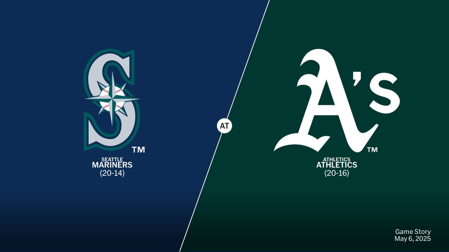 Mariners at Athletics - May 6, 2025: Title Slate | 05/05/2025 | MLB.com