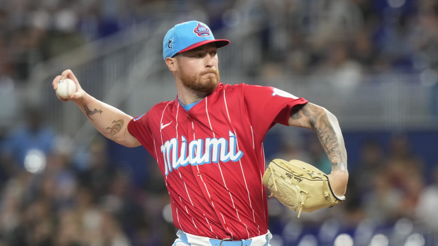 Adam Oller begins the game with a K | 09/21/2024 | Miami Marlins