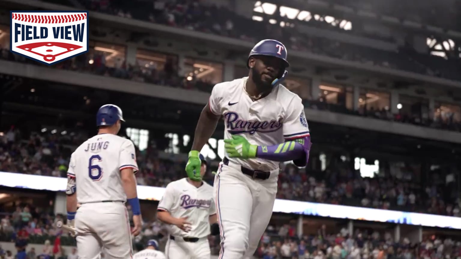 Field View: Adolis García's three-run home run | 08/27/2025 | Texas Rangers