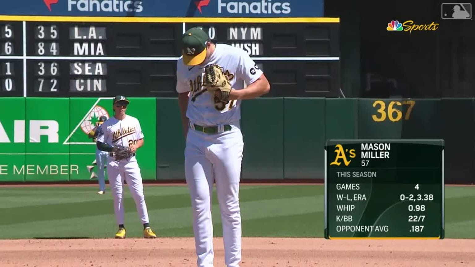 Mason Miller K's three in two innings of relief | 09/06/2023 | Athletics