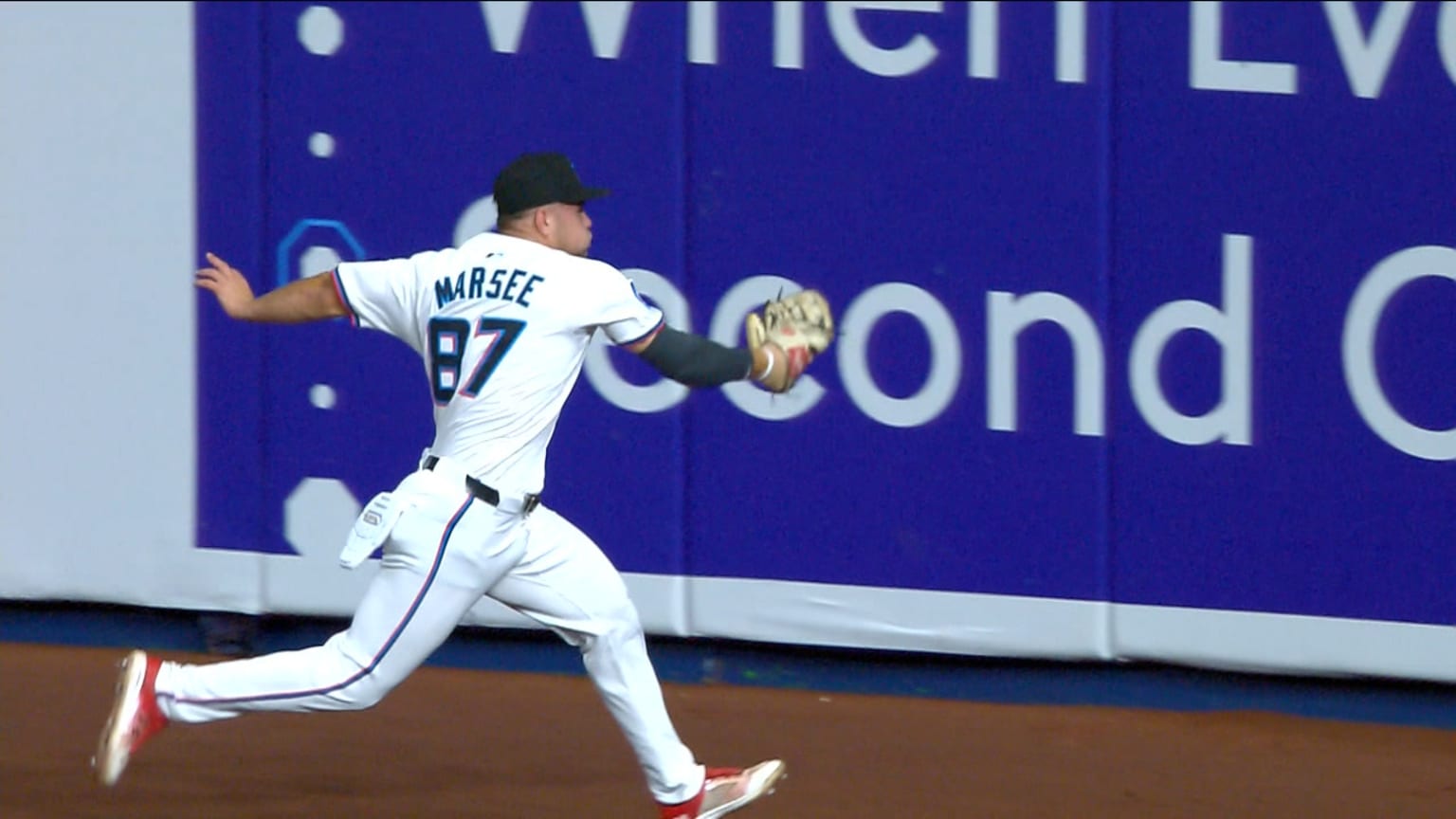 Jakob Marsee's amazing running grab | 08/05/2025 | Miami Marlins