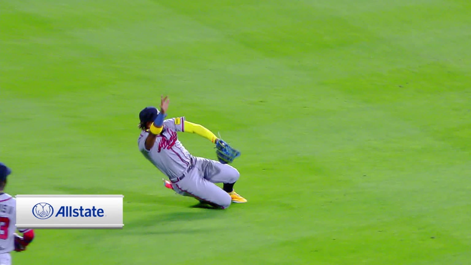 Ronald Acuña Jr.'s spectacular sliding catch | 08/30/2023 | Atlanta Braves
