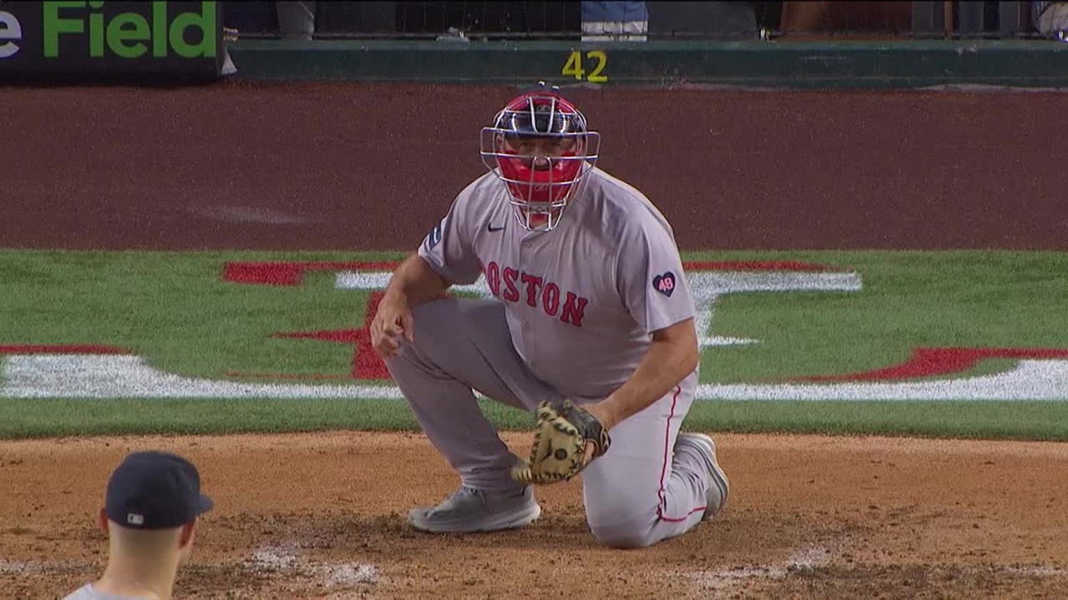 Jason Varitek warms up Tanner Houck before the 4th | 08/03/2024 ...