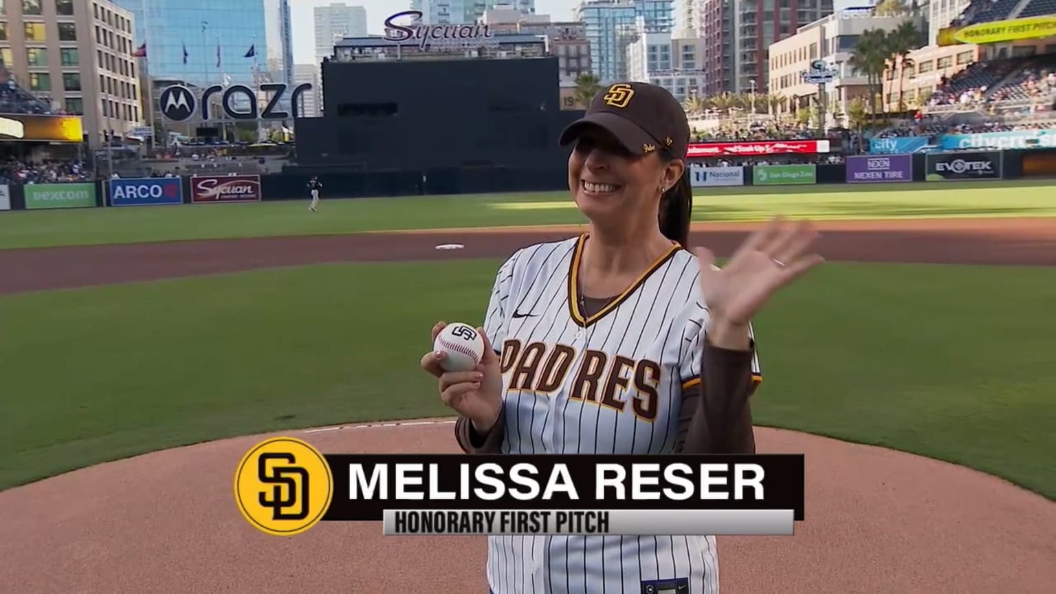 7/10/25 Honorary First Pitch Melissa Reser | 07/10/2025 | San Diego Padres