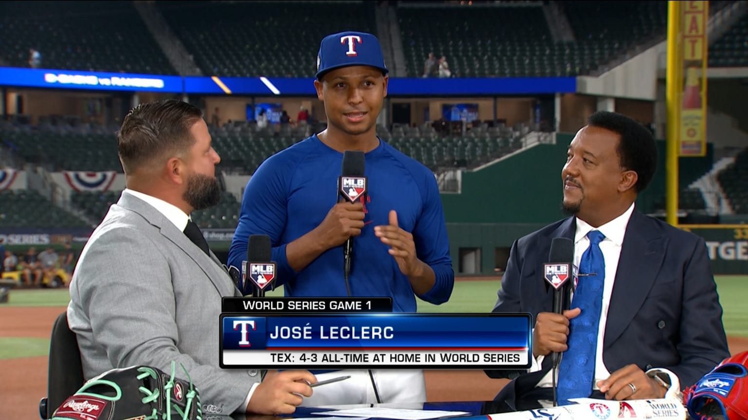Jose Leclerc discusses the Rangers' Game 1 victory | 10/28/2023 | Texas ...