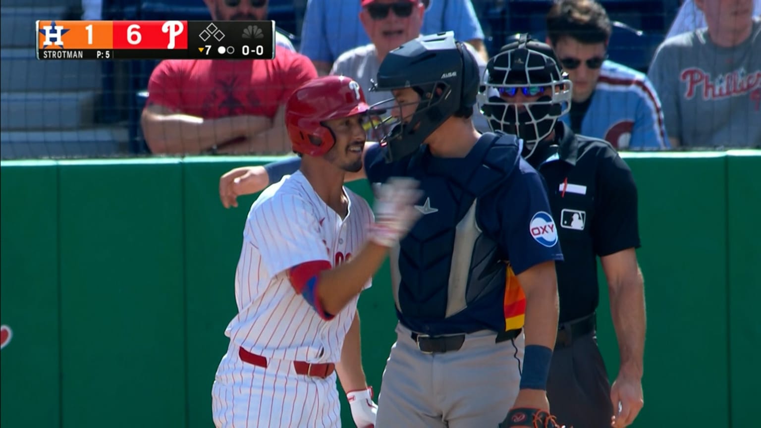 Garrett and C.J. Stubbs share a moment at the plate | 03/08/2024 ...