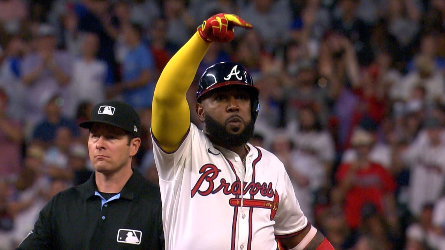 Marcell Ozuna pega un doble de dos carreras | 14/05/2025 | Lasmayores.com