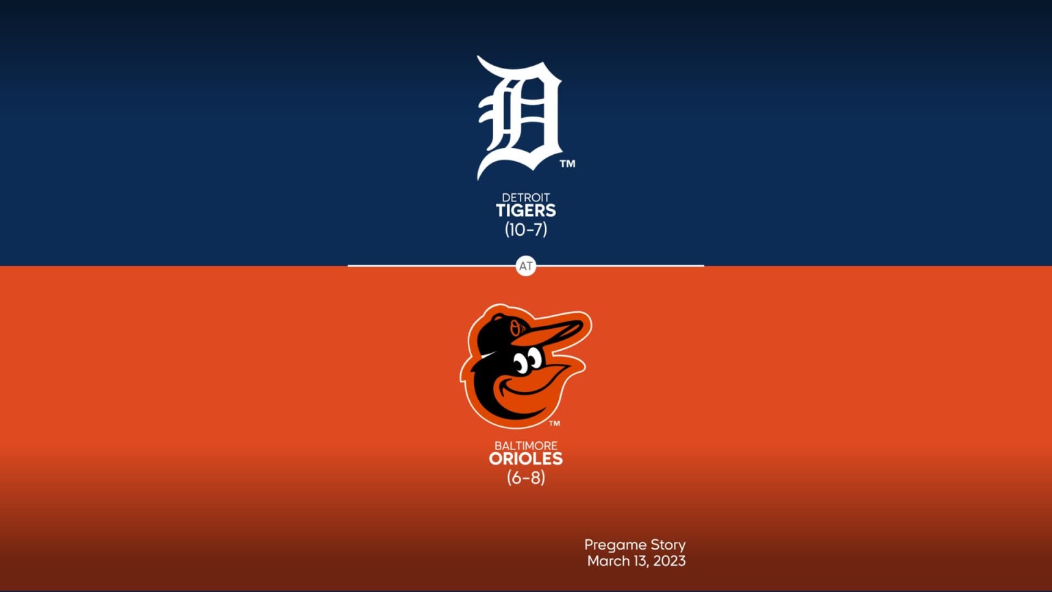 Tigers at Orioles - 3/13/2023: Title Slate | 03/12/2023 | MLB.com