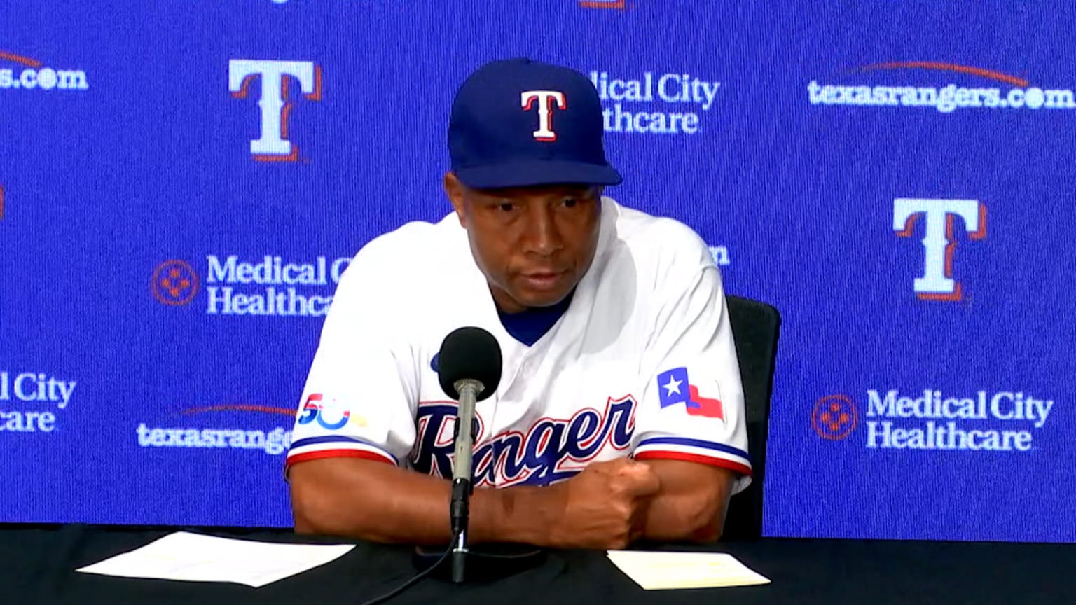 Tony Beasley talks poor baserunning, Adolis García | 10/04/2022 | Texas ...